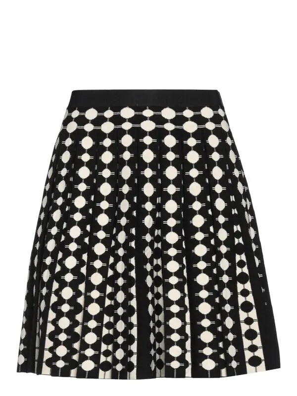 Tory Burch Pleated Knit Mini Skirt - Black