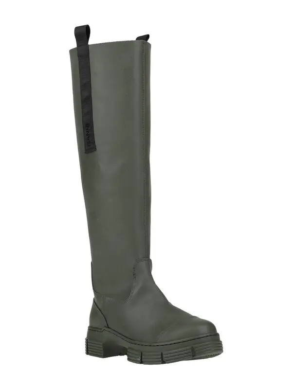 GANNI Knee High Rain Boots - Black