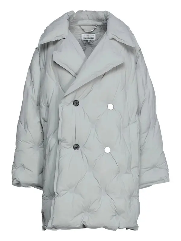 MAISON MARGIELA Long-sleeve Double-breasted Down Coat - Gray