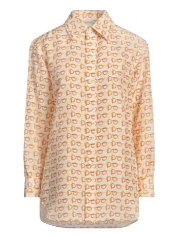 Burberry Patterned Silk Blouse - Nude