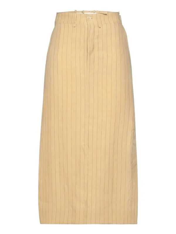 Jacquemus Striped Woven Maxi Skirt - Nude