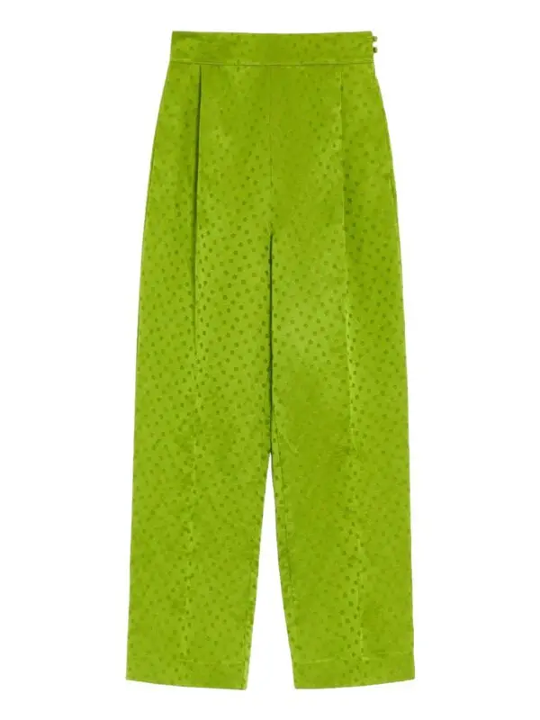 Valentino Garavani Polka Dot Jacquard Pants - Green
