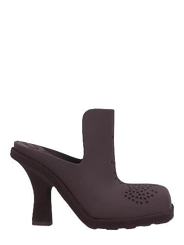 Burberry Rubber Mules With Appliqués - Black