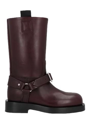 Burberry Buckled Leather Boots - Black