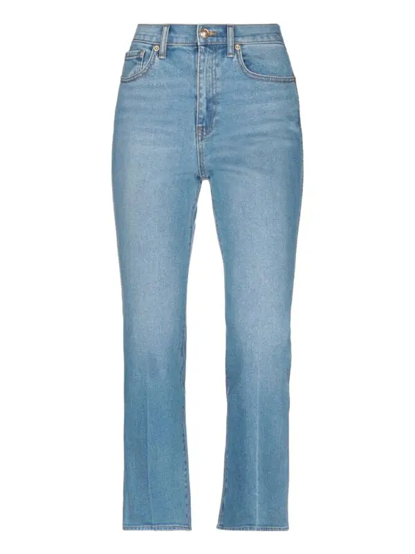 Tory Burch Medium Wash Stretch Denim Jeans - Blue