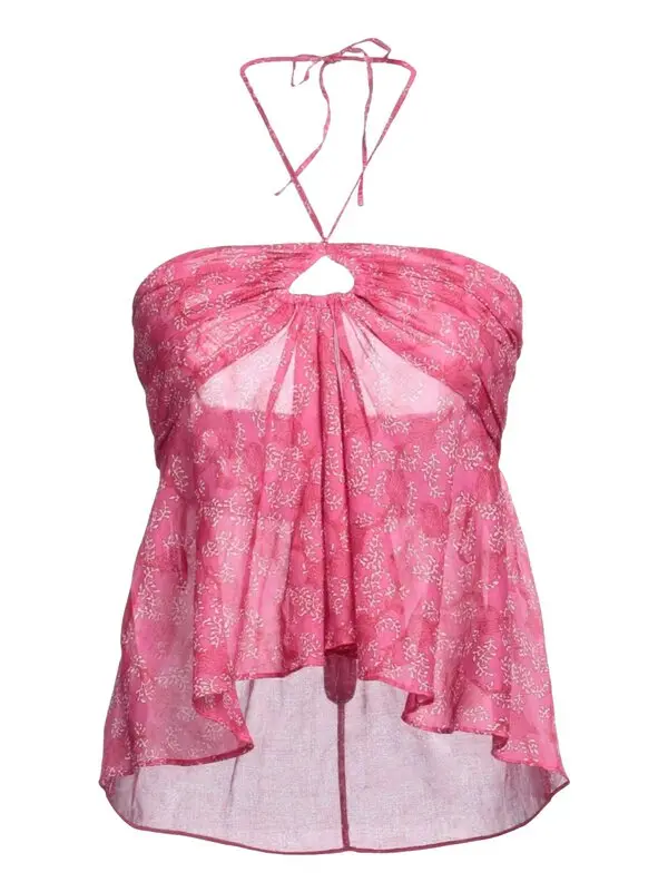Isabel Marant Étoile Floral Print Halter Neck Camisole - Pink