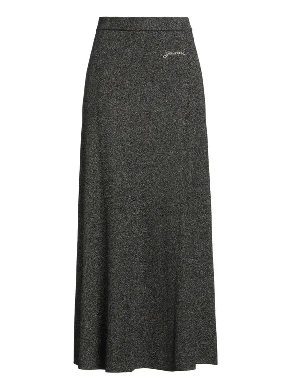 GANNI Elastic Waist Skirt - Black