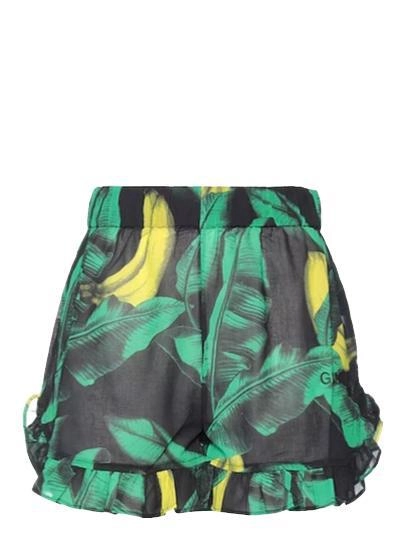 GANNI Floral Print High-waisted Shorts - Multicolor