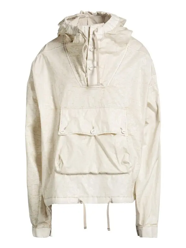 MAISON MARGIELA Two-tone Anorak Jacket With Hood - White