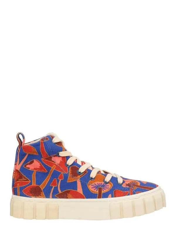 Farm Rio High-top Canvas Sneakers With Graphic Print - Nude