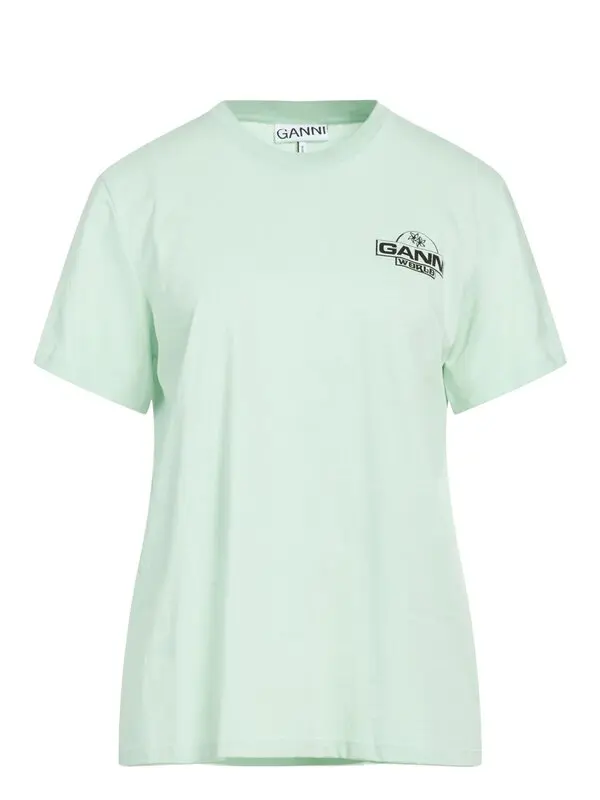 GANNI Logo-print T-shirt - White