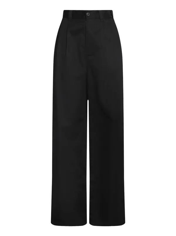 MAISON MARGIELA Wide-leg Gabardine Trousers - Black