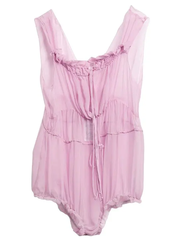 MAISON MARGIELA Sleeveless Chiffon Dress - Pink