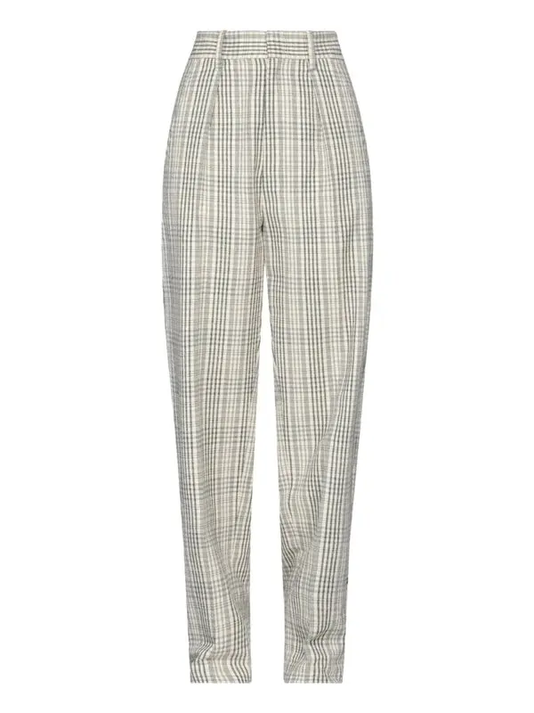 Isabel Marant Étoile Plaid Canvas Trousers - White