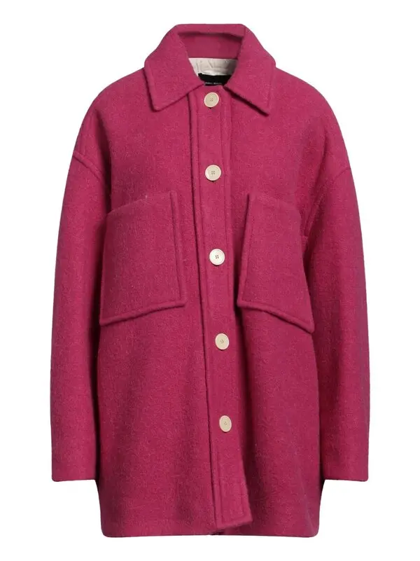 Isabel Marant Étoile Single-breasted Woolen Coat - Red
