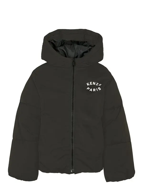 Kenzo Hooded Puffer Coat - Black