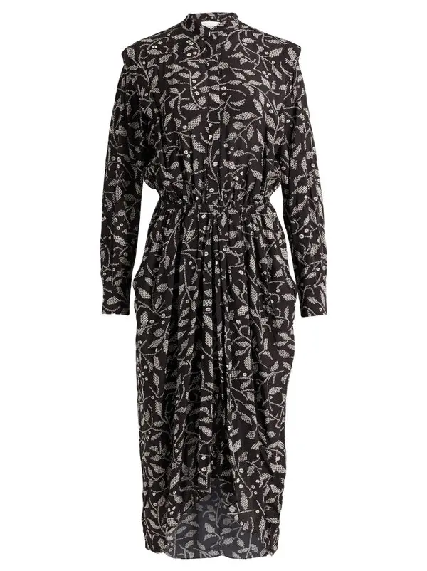 Isabel Marant Étoile Floral Print Midi Dress - Black