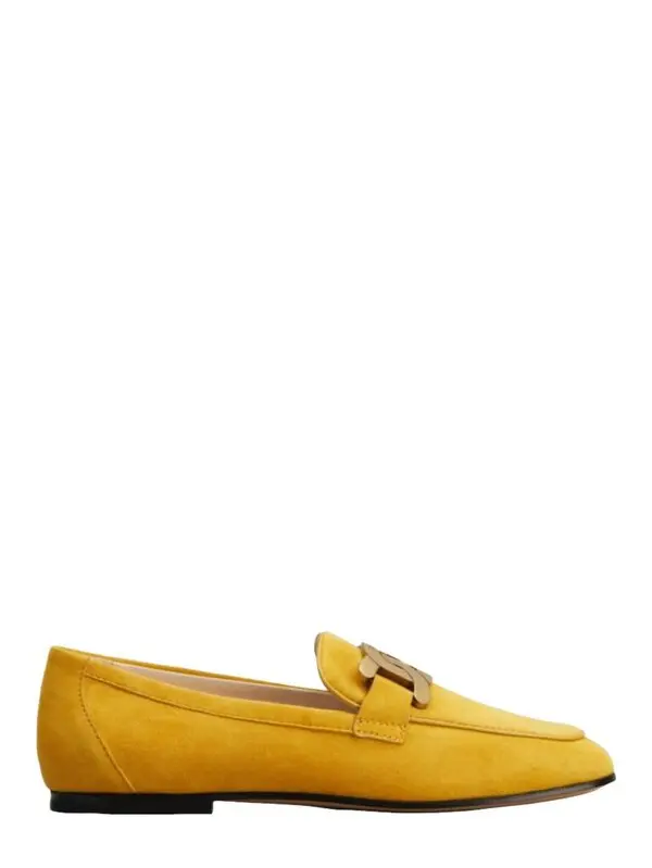 TOD'S Logo-engraved Loafers - Yellow