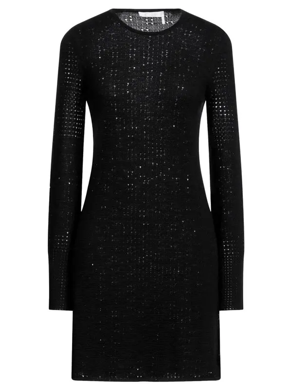 Chloé Knitted Long Sleeve Dress - Black