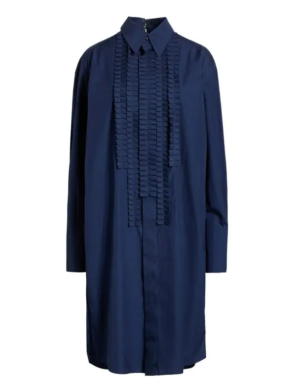 Marni Long Sleeve Shirt Dress - Blue