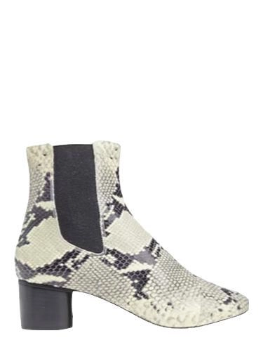 Isabel Marant Étoile Two-tone Leather Ankle Boots - Black