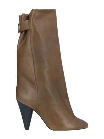 Isabel Marant Étoile Leather Belted Tapered Heel Boots - Green