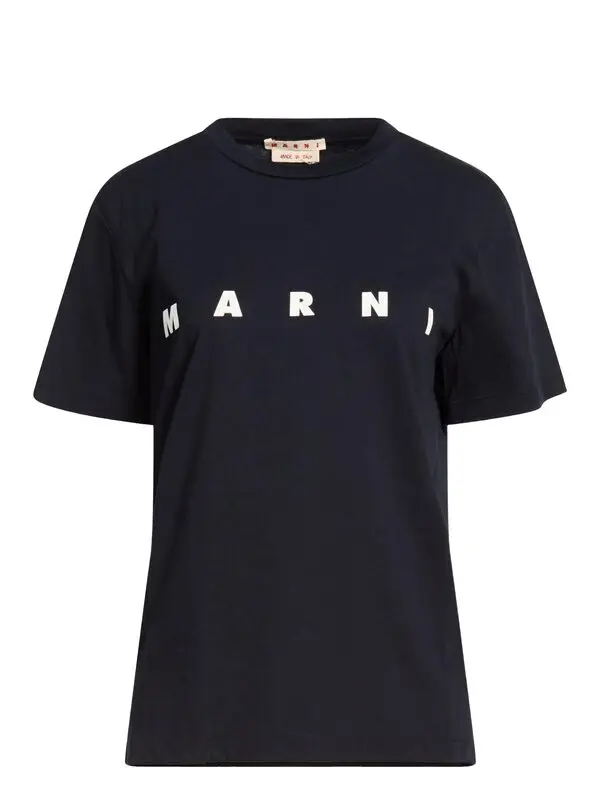 Marni Logo Print Short Sleeve T-shirt - Black
