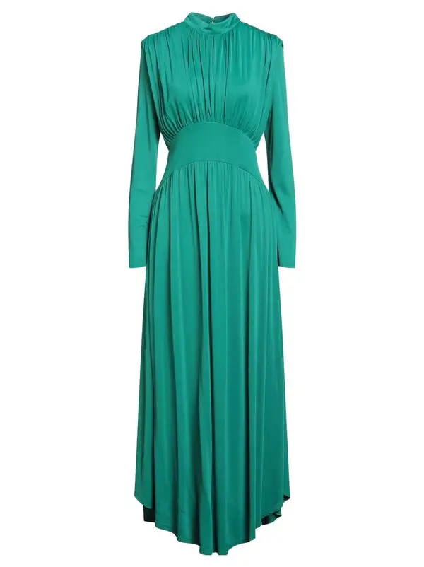 Farm Rio Long-sleeved High Neck Maxi Dress - Green
