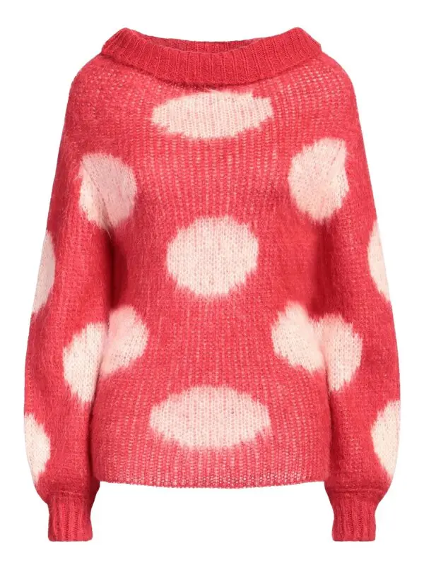 Marni Polka Dot Knit Sweater - Red