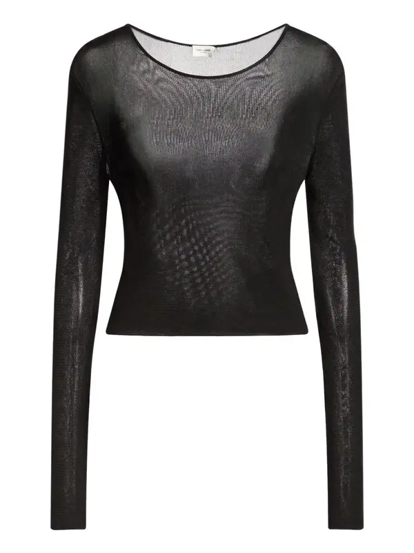 Saint Laurent Slim-fit Cropped Top - Black