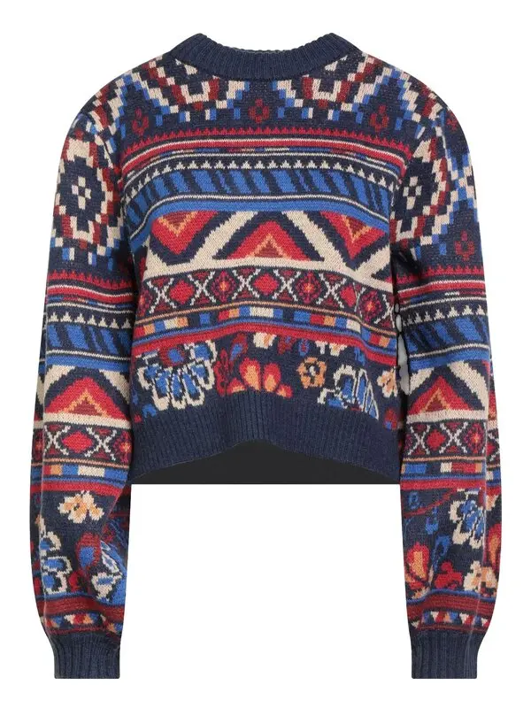 Farm Rio Intarsia-knit Jumper - Black