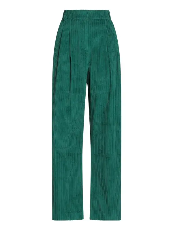 Farm Rio Wide-leg Corduroy Trousers - Blue