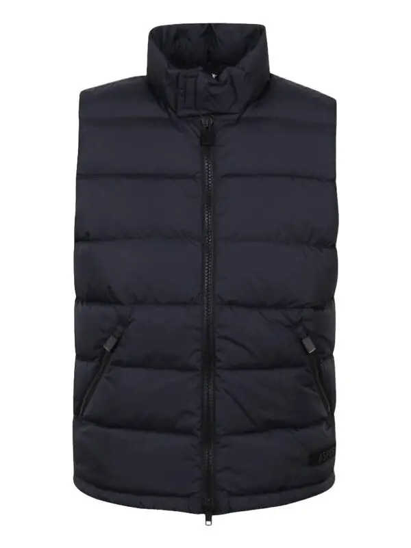 Aspesi Stand-up Collared Padded Gilet - Black