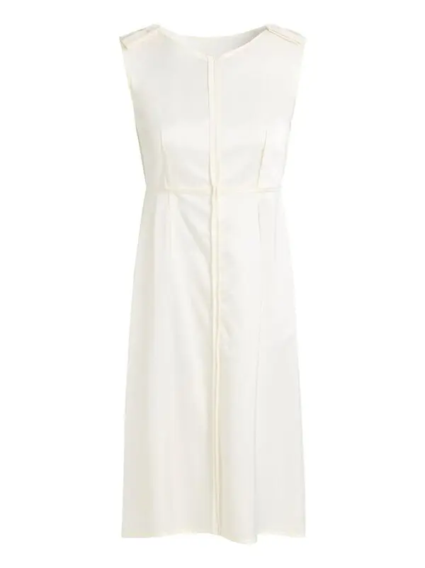 MAISON MARGIELA Sleeveless Crewneck Bodycon Dress - White