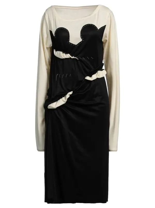 MAISON MARGIELA Color-block Knit Dress - Black