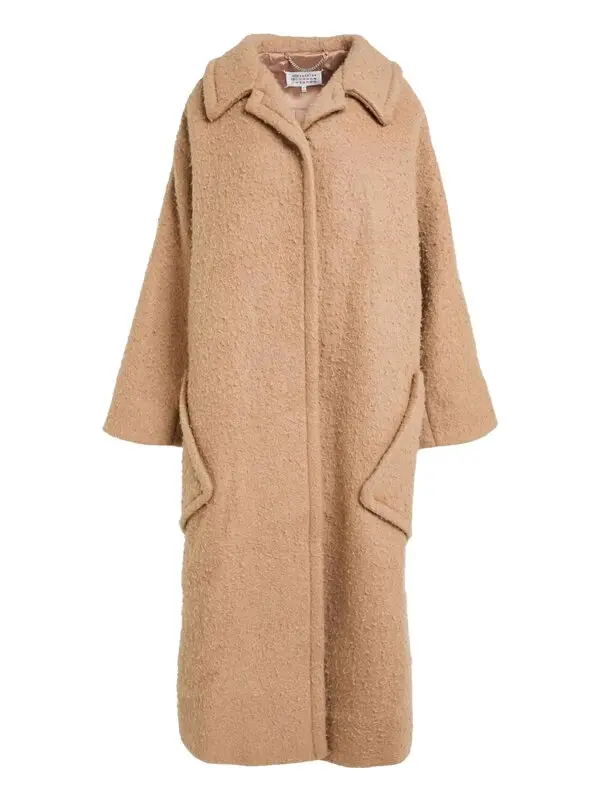 MAISON MARGIELA Single-breasted Textured Coat - Nude