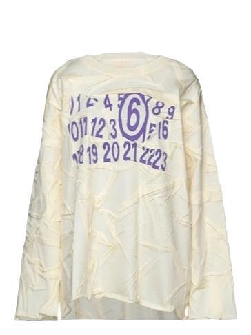 MAISON MARGIELA Two-tone Knitted Long-sleeved Top - White