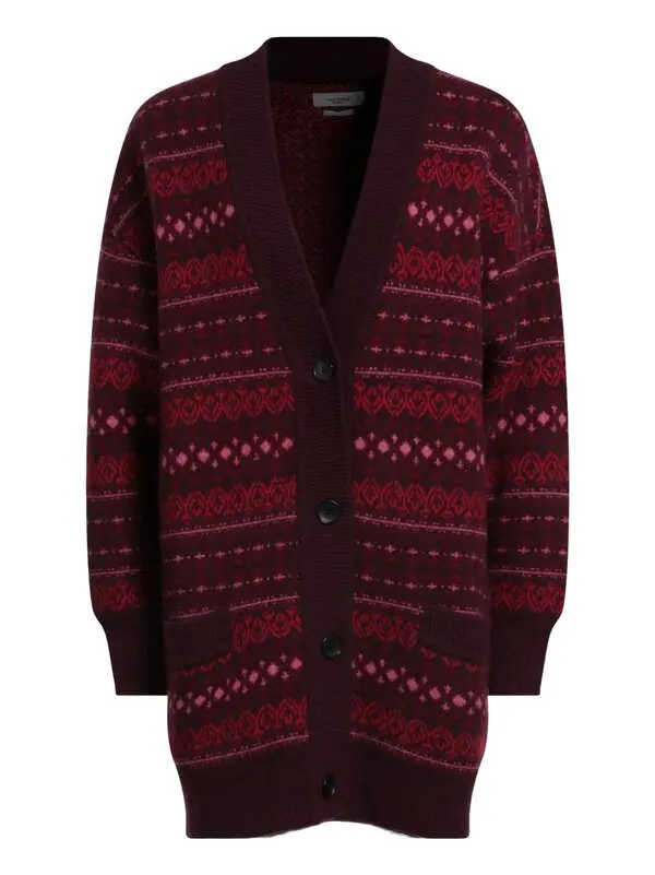 Isabel Marant Étoile Wool Fair Isle Knit Cardigan - Black