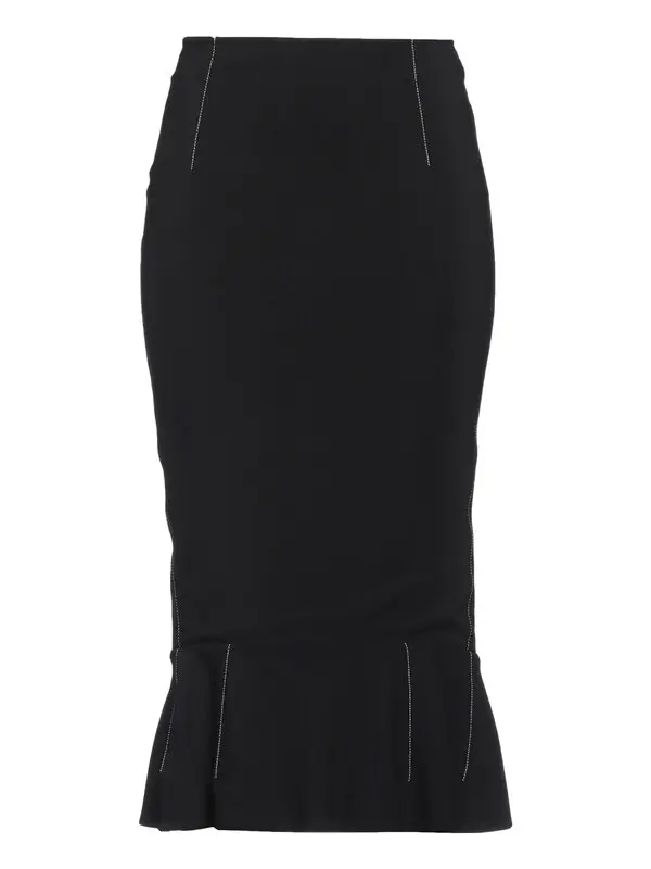 Marni Flared Skirt With Hook And Zip Fastening - Black