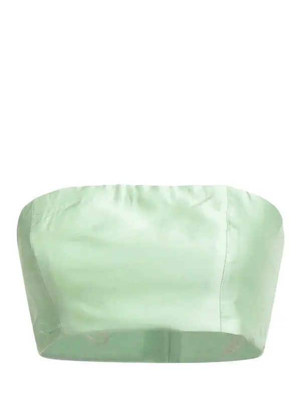 Farm Rio Sleeveless Strapless Tube Top - Light Green