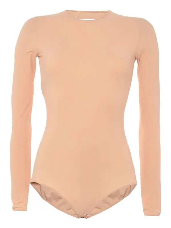 MAISON MARGIELA Solid Color Stretch Top - Nude