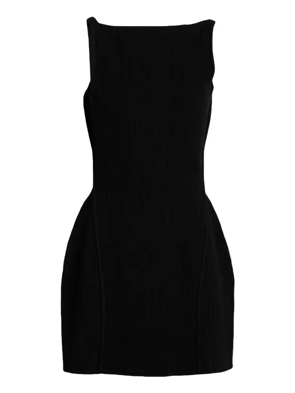 Sportmax Sleeveless Ribbed-knit Dress - Black