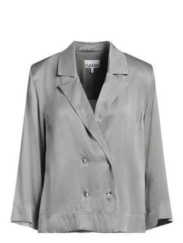 GANNI Double-breasted Suit Jacket - Gray