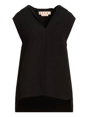 Marni Sleeveless V-neck Top - Black