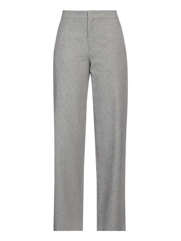Isabel Marant Étoile High-waisted Zip Straight-leg Pants - Gray
