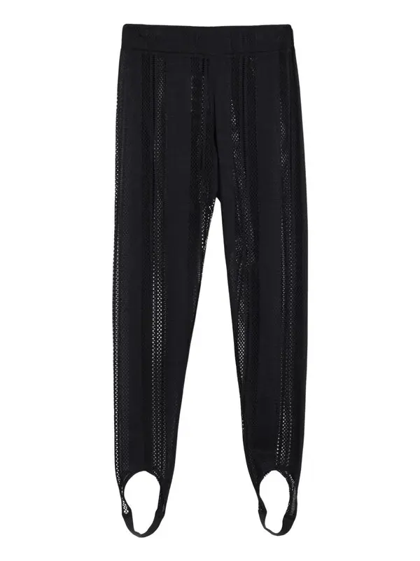 GANNI Perforated Casual Trouser - Black