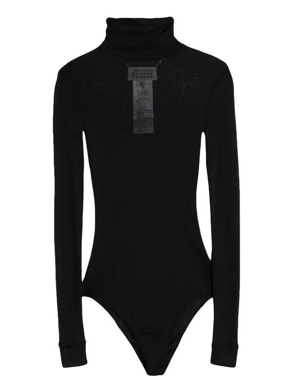 MAISON MARGIELA Solid Color Turtleneck Sweater - Black