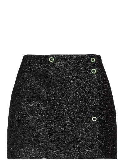 GANNI Tweed Pencil Skirt - Black