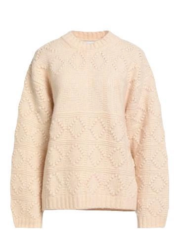 GANNI Jacquard-knit Crew Neck Sweater - Nude