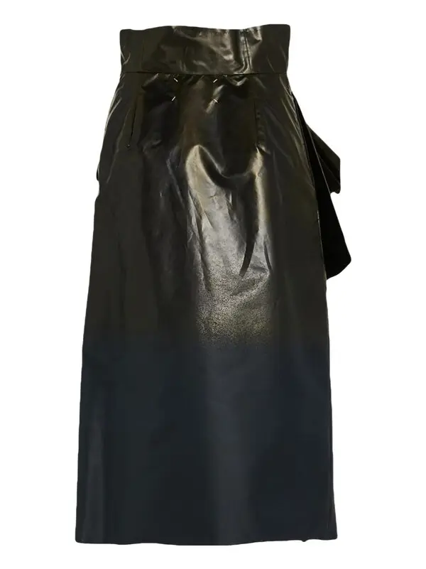 MAISON MARGIELA Color-block Ruffled Umbrella Skirt - Black